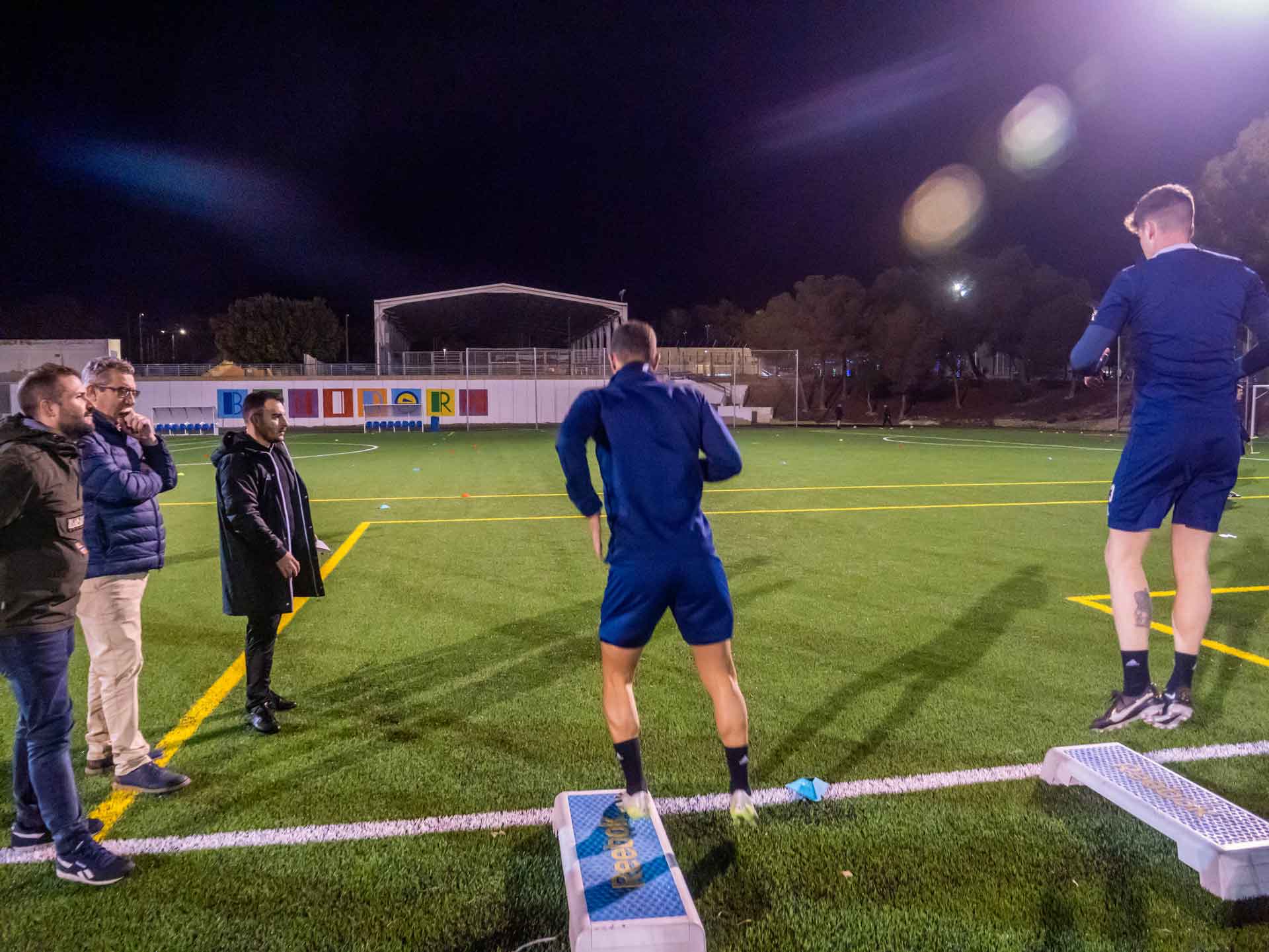 Local clubs debut and train on the new football fields in Benidorm ...