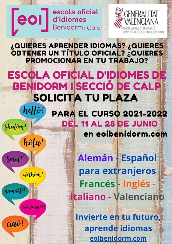 Abierta la inscripción en la Escuela Oficial de Idiomas de Benidorm | Benidorm